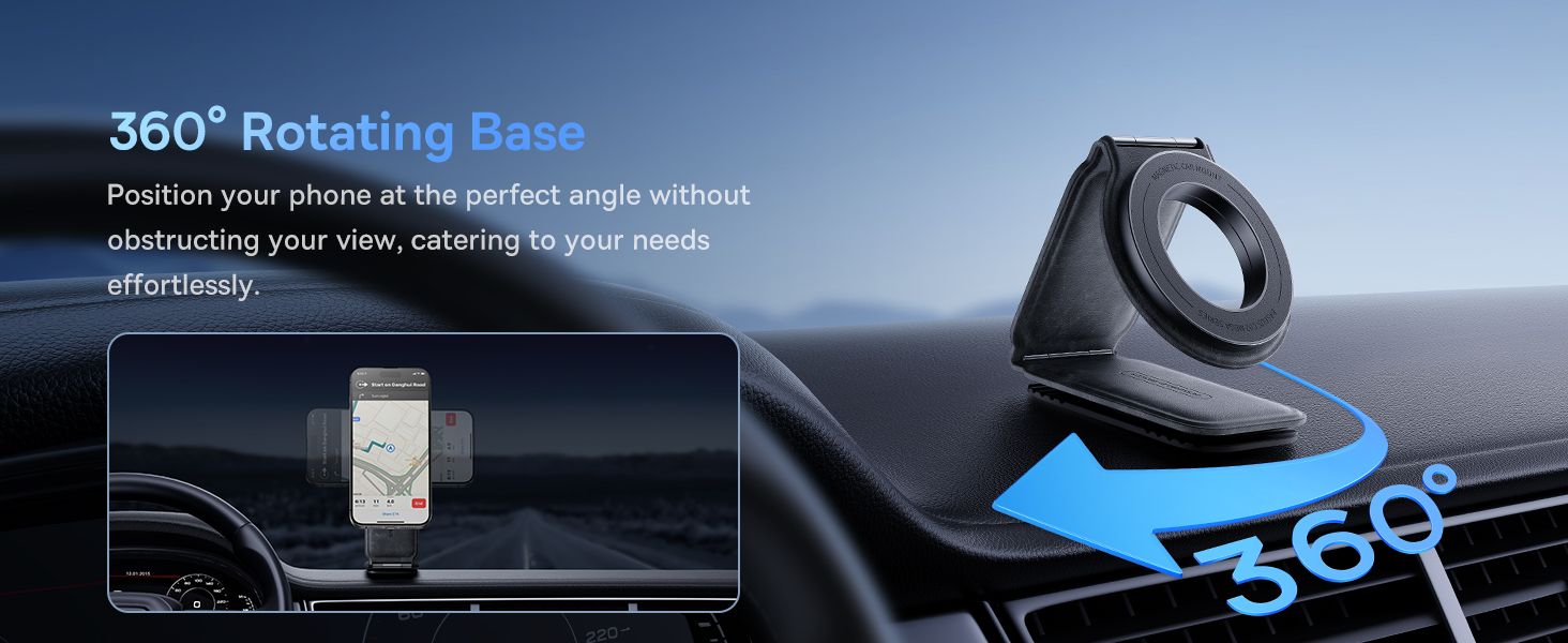 Baseus C02 Prime Trip Series Magnetic Car Phone Holder 360° Rotatable ...