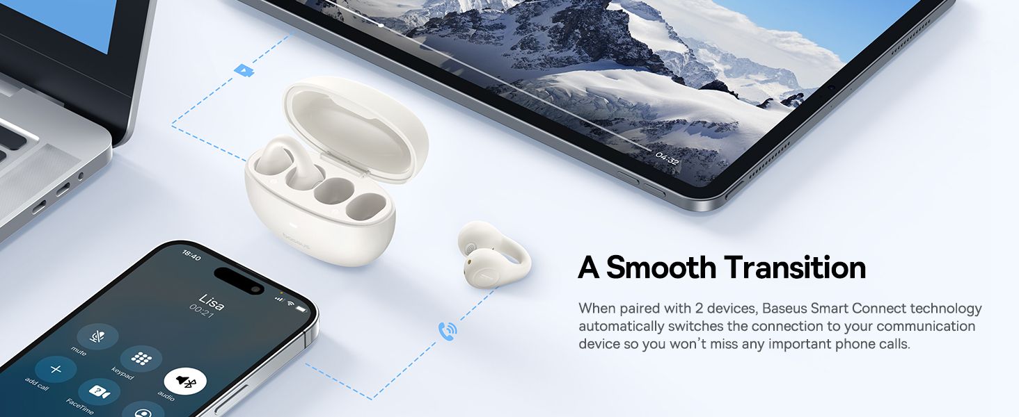 Arqoob - Baseus AirGo AS01 Open Ear Clip On Wireless Earbuds for Sports ...