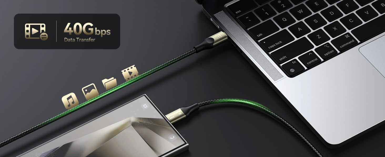 Voltme Powerlink Utron Series USB 4.0 Cable - Type-C to Type-C, 8K/60Hz ...