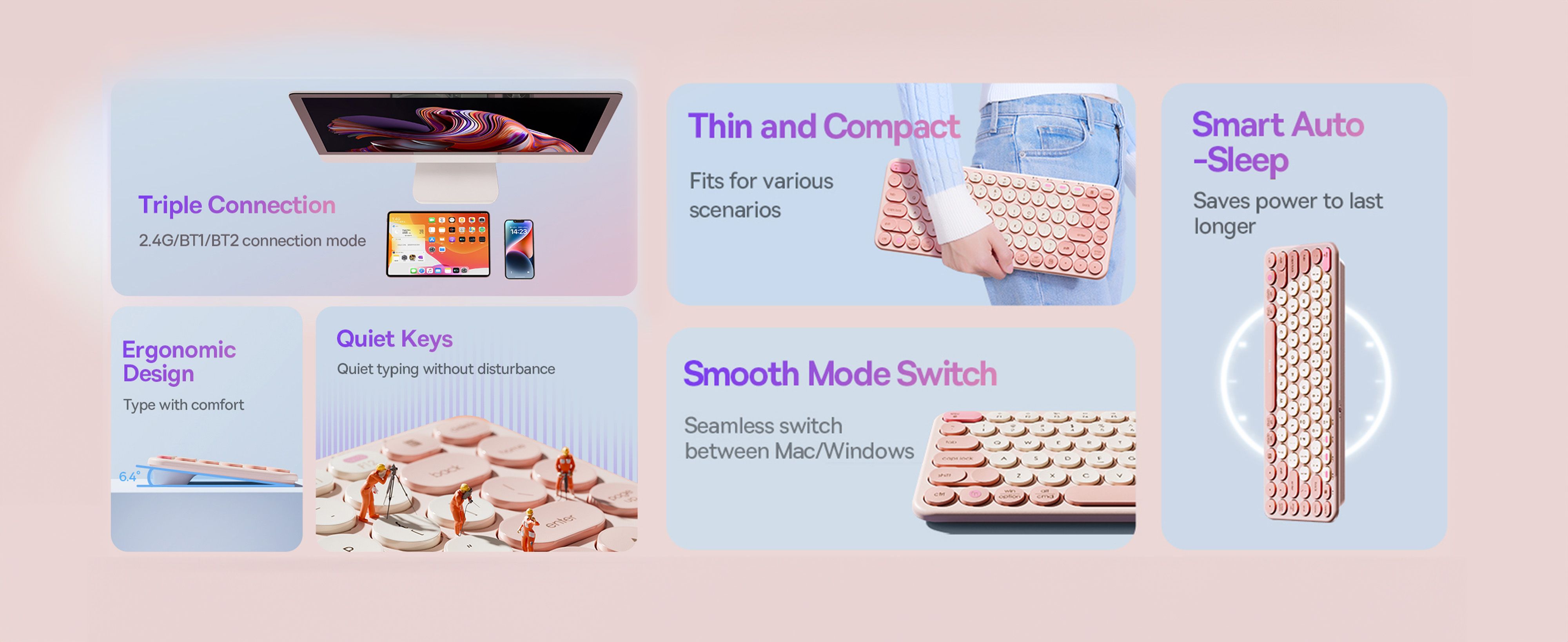 Arqoob - Baseus K01B Wireless Tri-Mode Keyboard (Bluetooth 5.0 ...